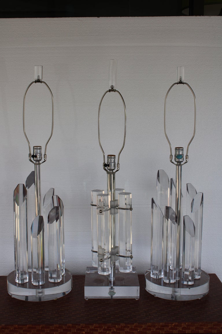 Lucite Lamp by Astrolite for the Ritts Company, Los Angeles, CA For ...