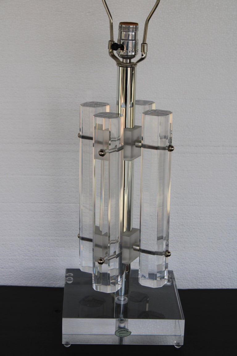 Lucite Lamp by Astrolite for the Ritts Company, Los Angeles, CA For ...