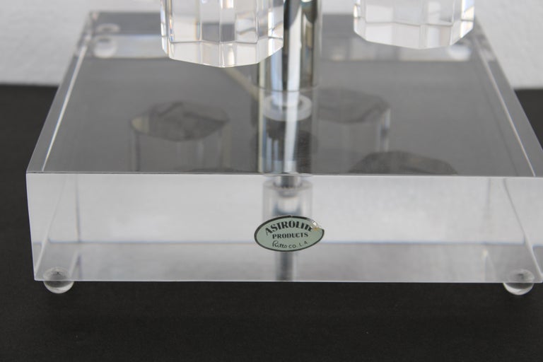 Lucite Lamp by Astrolite for the Ritts Company, Los Angeles, CA For ...