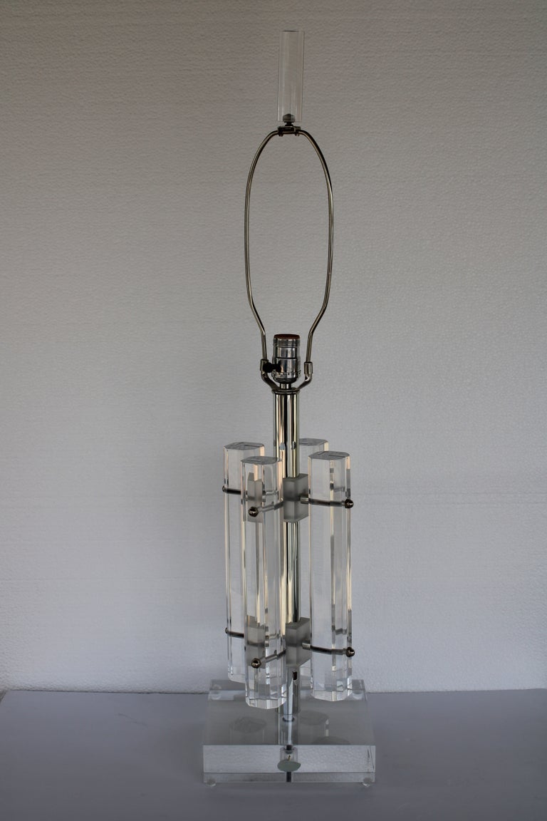 Lucite Lamp by Astrolite for the Ritts Company, Los Angeles, CA For ...