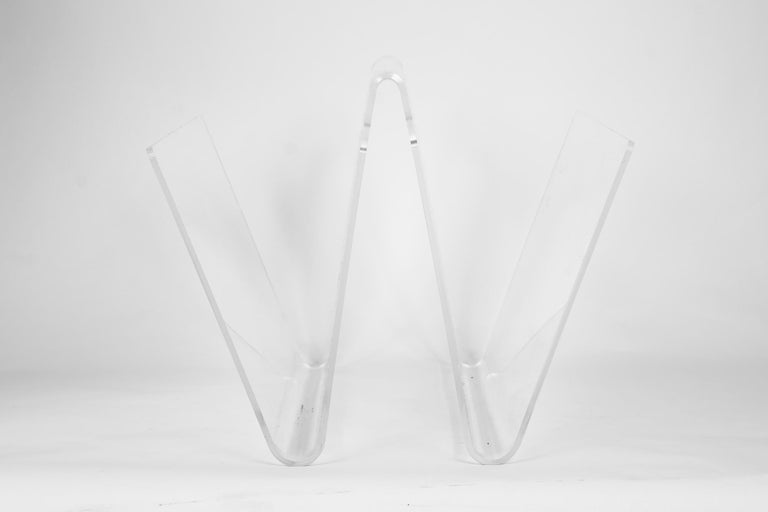 Lucite News Paper Stand, Italy, circa 1970s For Sale at 1stDibs