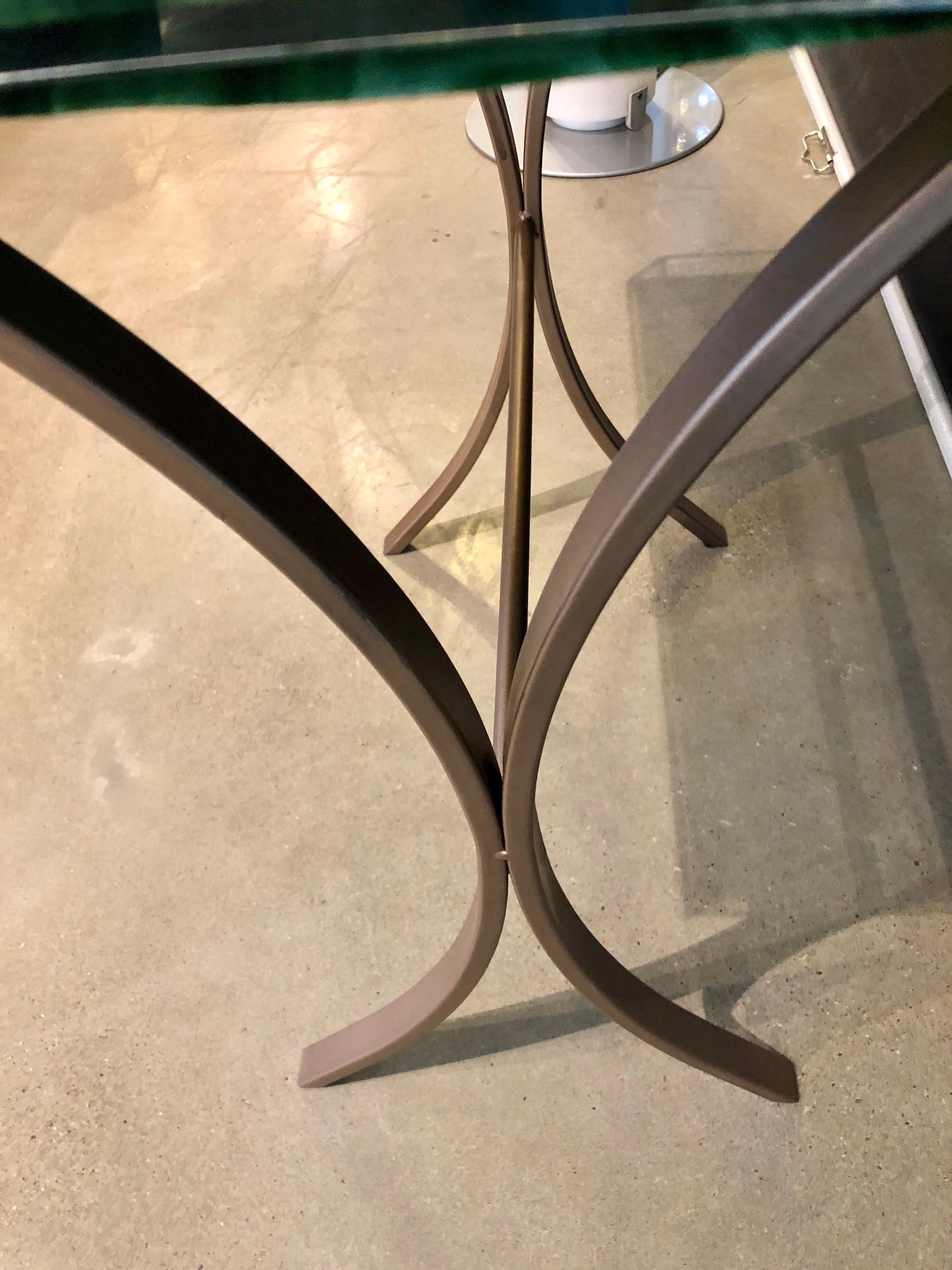 Lucite Object d'art with Rose Tone Metal Side Table by AMK for Patricia ...