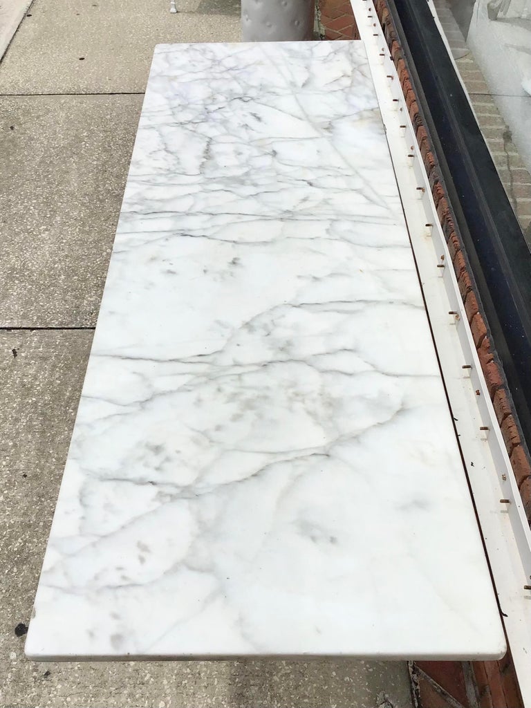 Lucite Radiator Console with Marble Top For Sale at 1stDibs