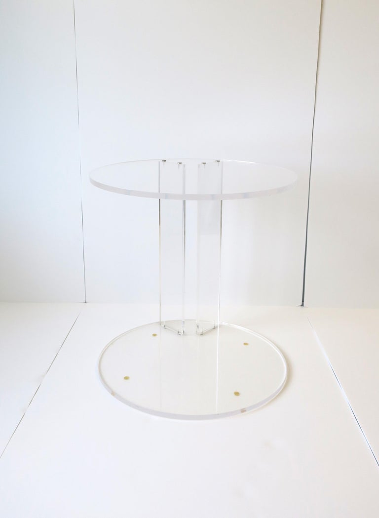 Lucite Round Side or End Table at 1stDibs