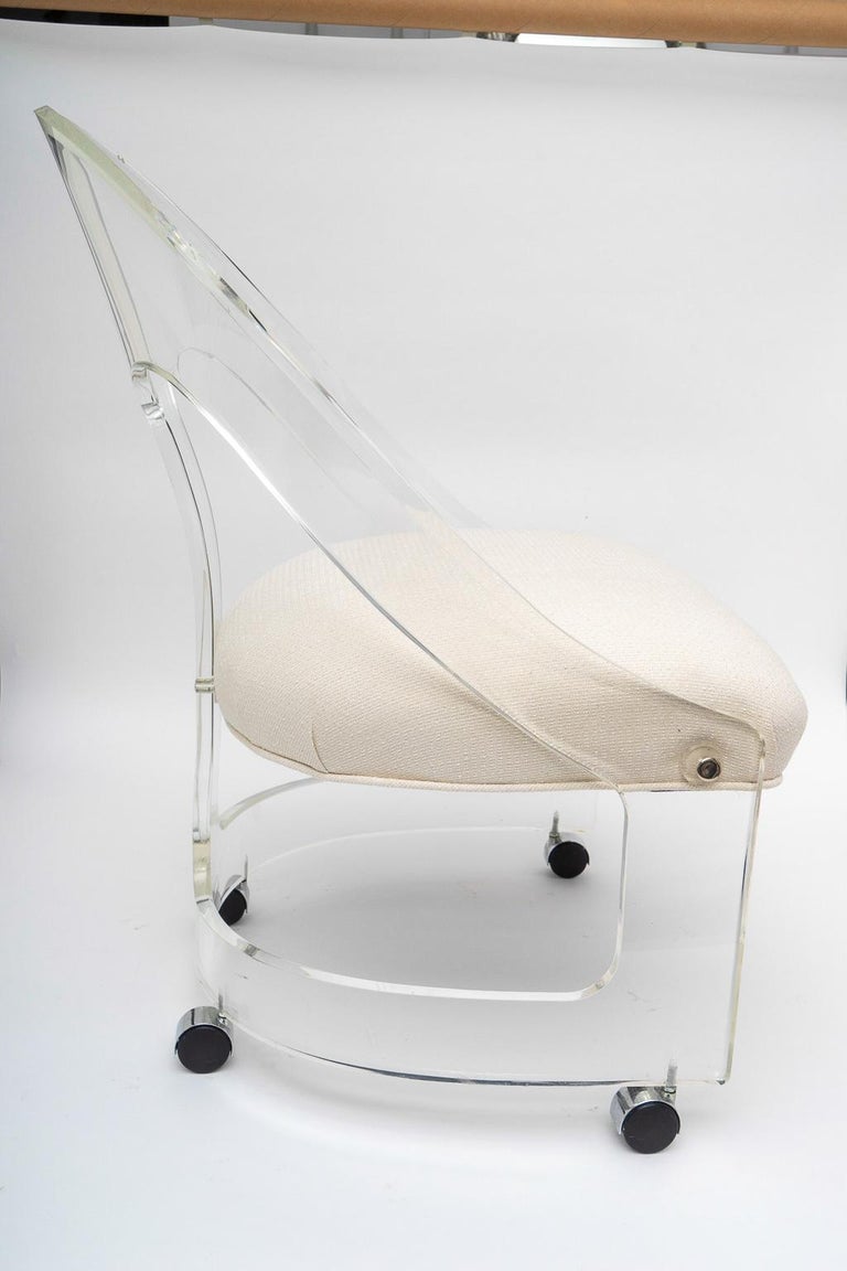 Lucite Spoon Back Chair at 1stDibs