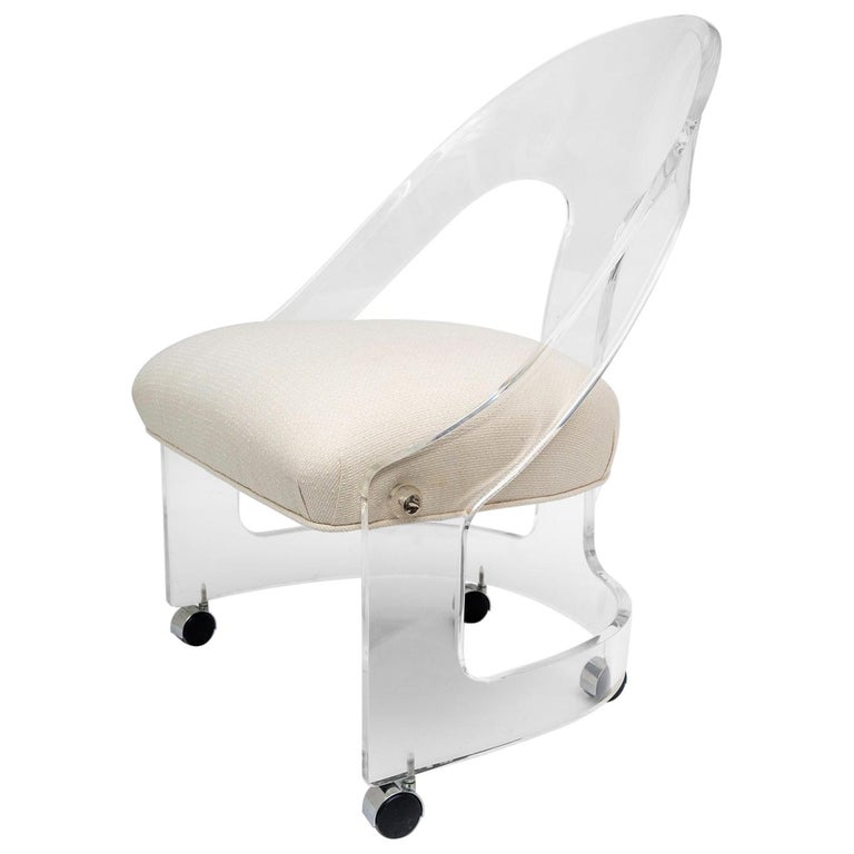 Lucite Spoon Back Chair at 1stDibs