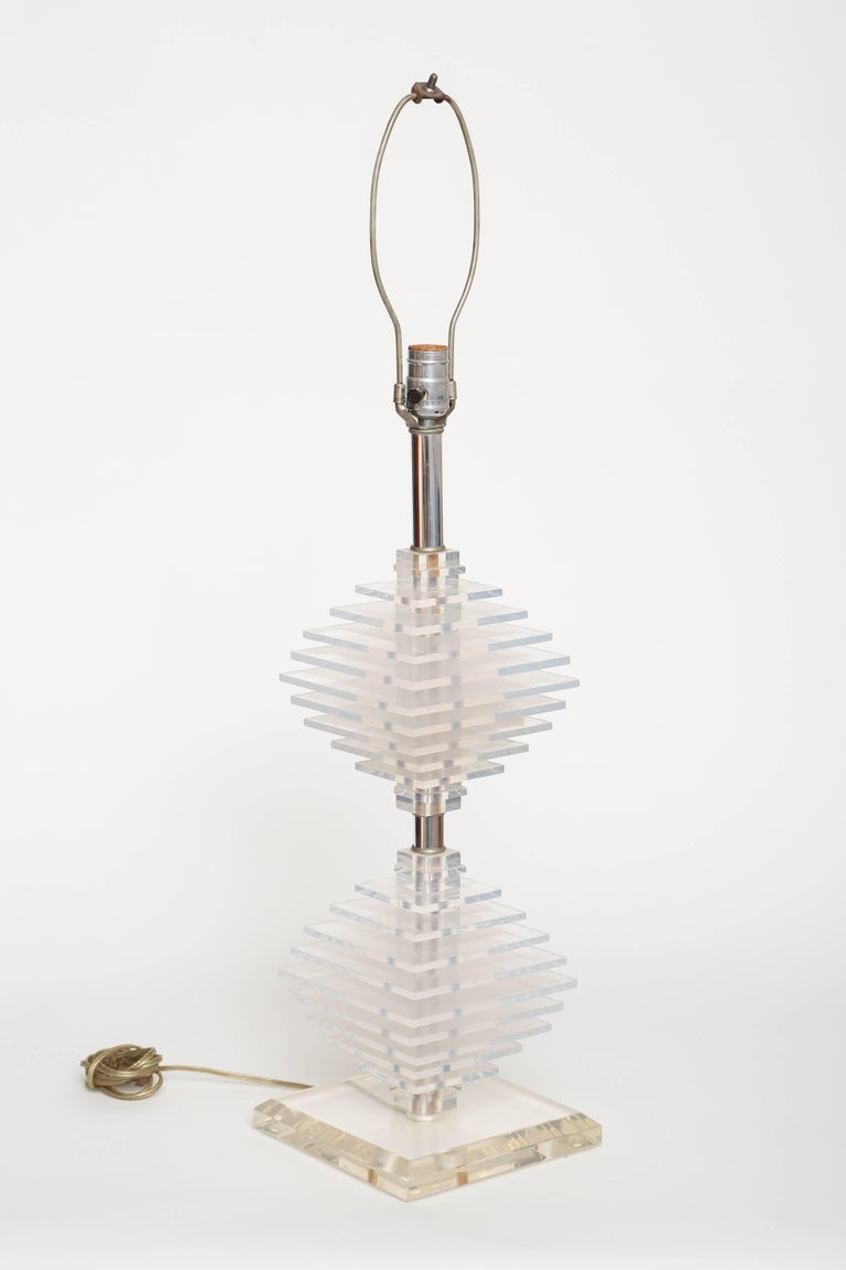 Lucite Table Lamp, 1960s, USA For Sale at 1stDibs