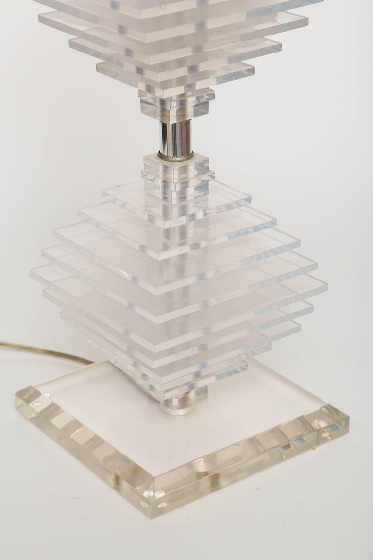 Lucite Table Lamp, 1960s, USA For Sale at 1stDibs