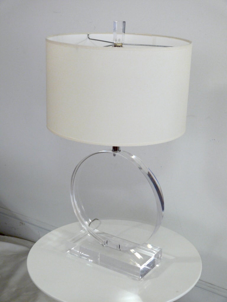 Lucite Table Lamp in the Manner of Karl Springer at 1stDibs