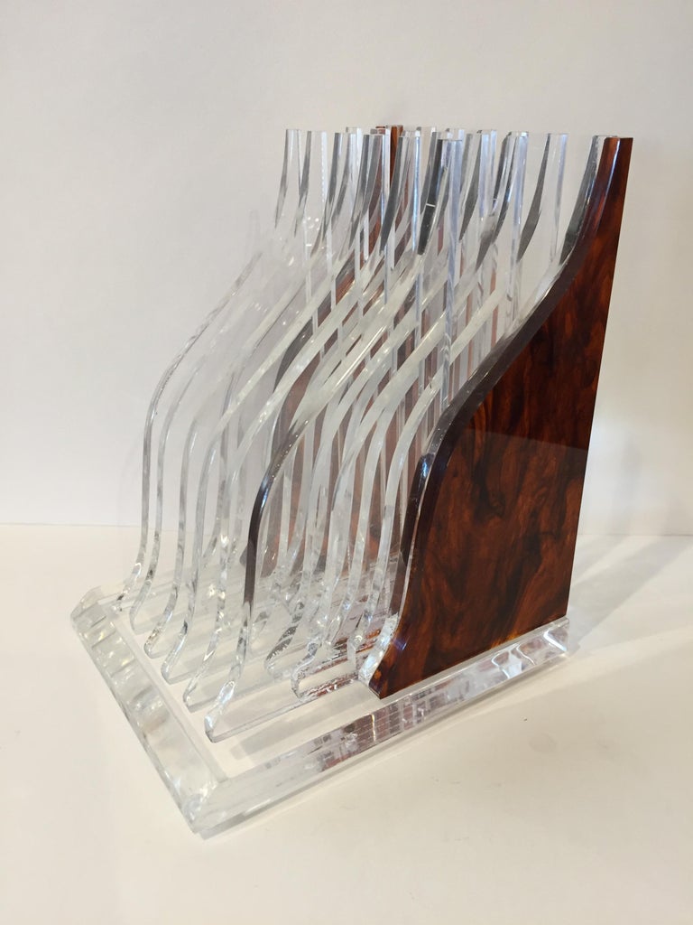 Lucite Tortoise Celluloid Streamline Book Ends For Sale at 1stDibs