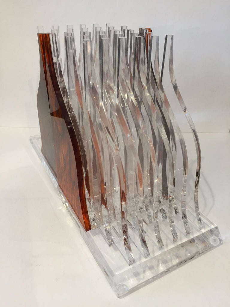 Lucite Tortoise Celluloid Streamline Book Ends For Sale at 1stDibs
