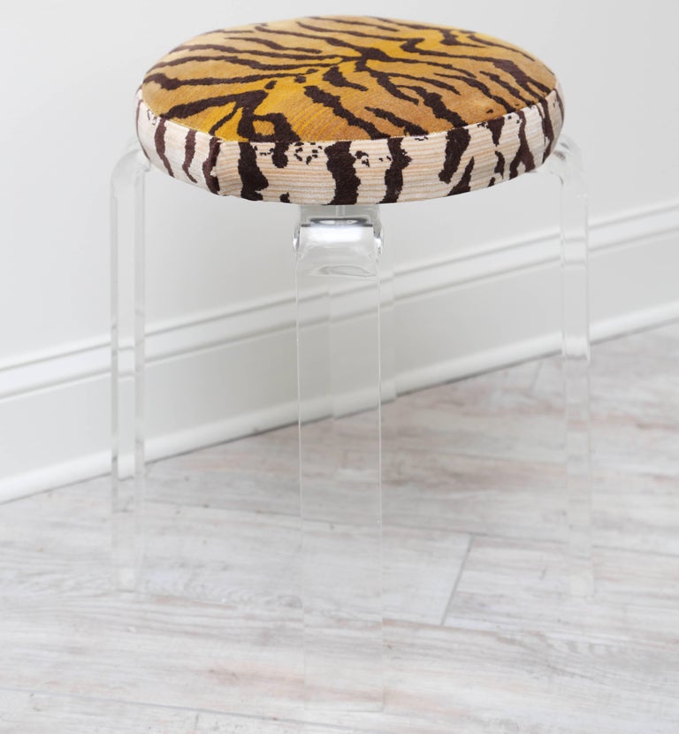 Lucite Vanity Stool at 1stDibs