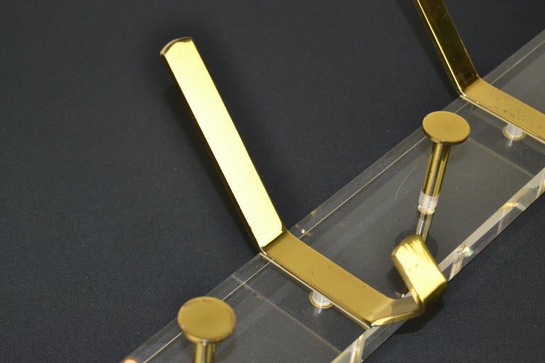 Lucite Wall Coat Rack, 1970s, Italy For Sale at 1stDibs | lucite coat rack