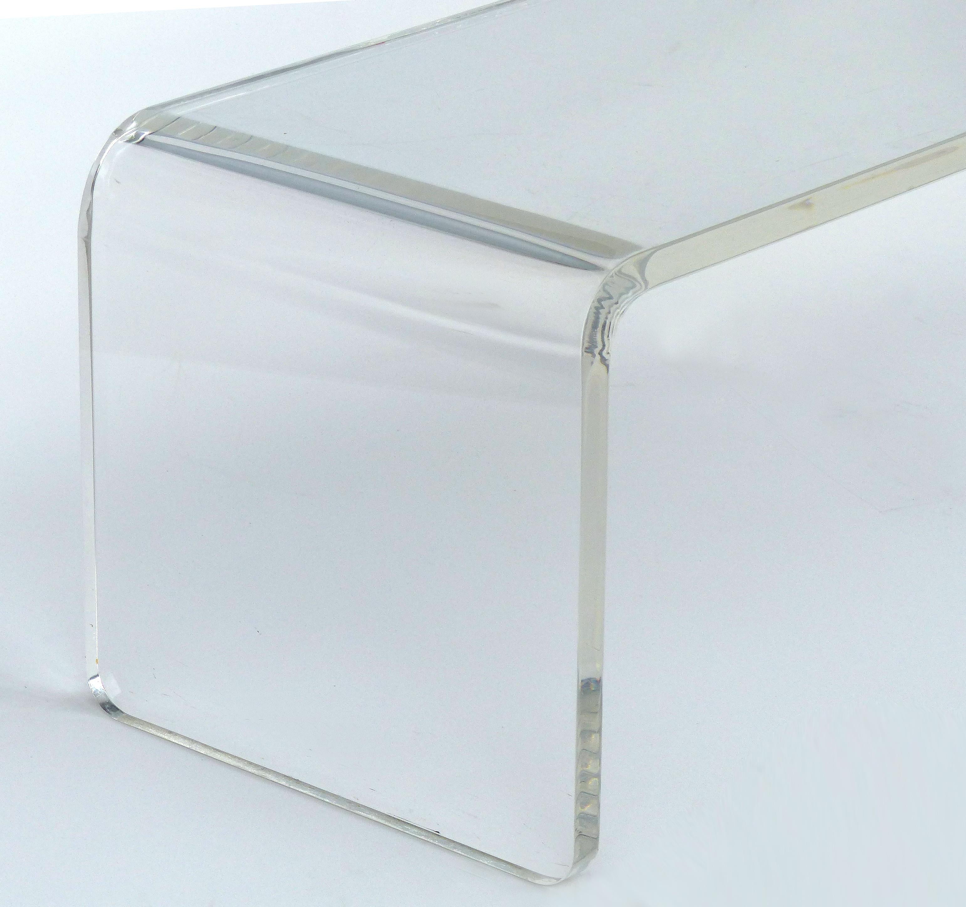 Lucite Waterfall Coffee Table at 1stDibs
