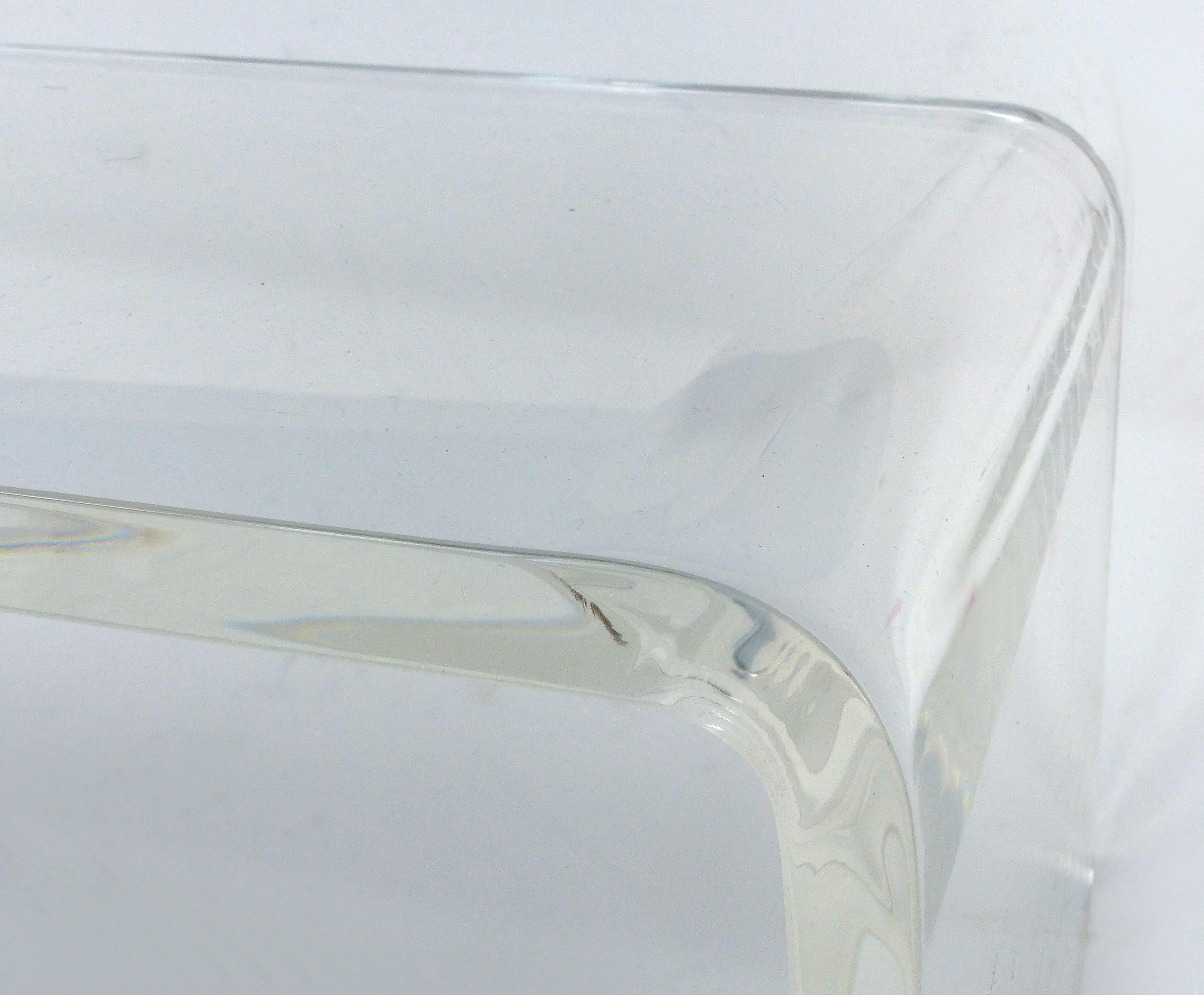 Lucite Waterfall Coffee Table at 1stDibs