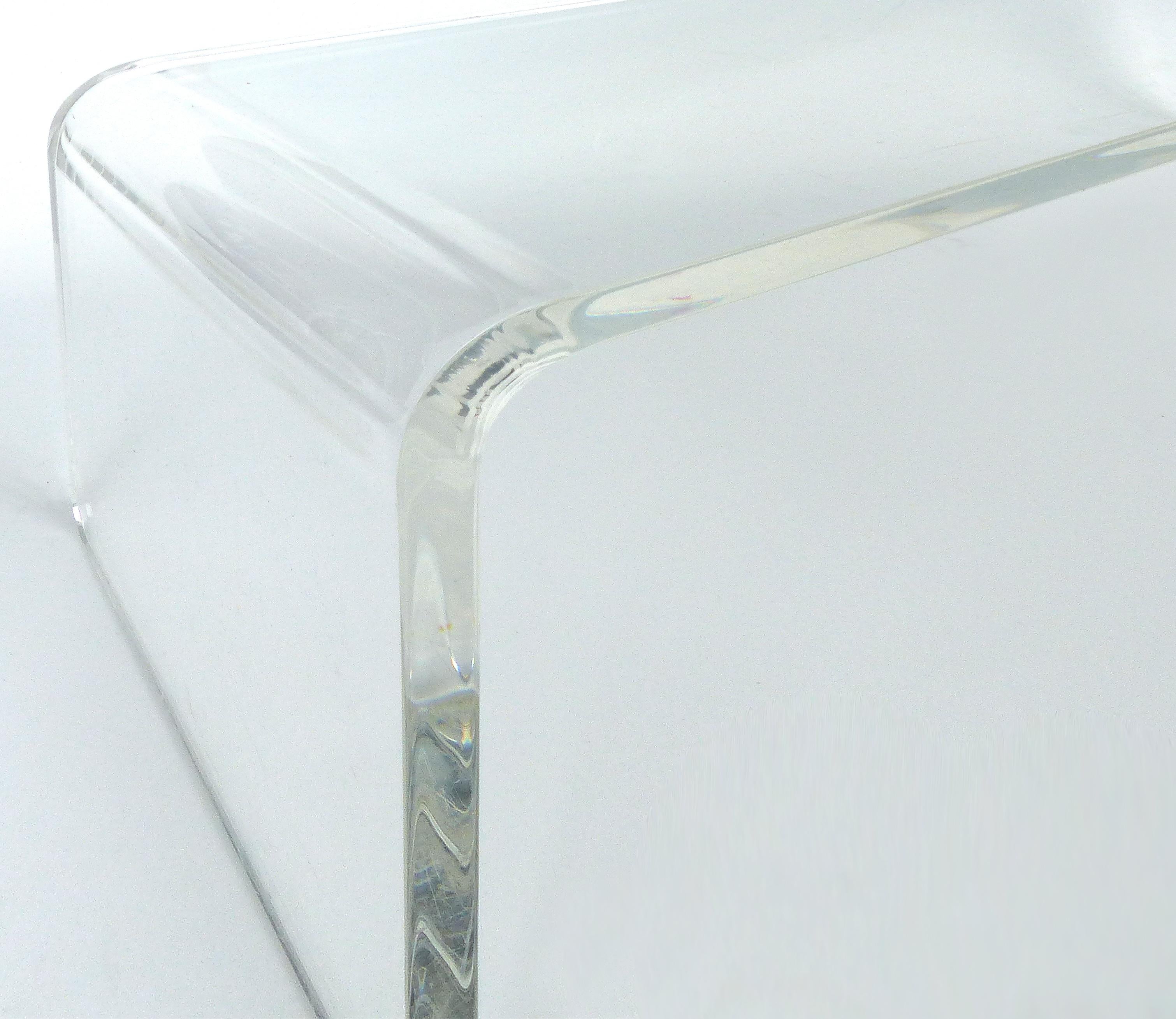 Lucite Waterfall Coffee Table at 1stDibs