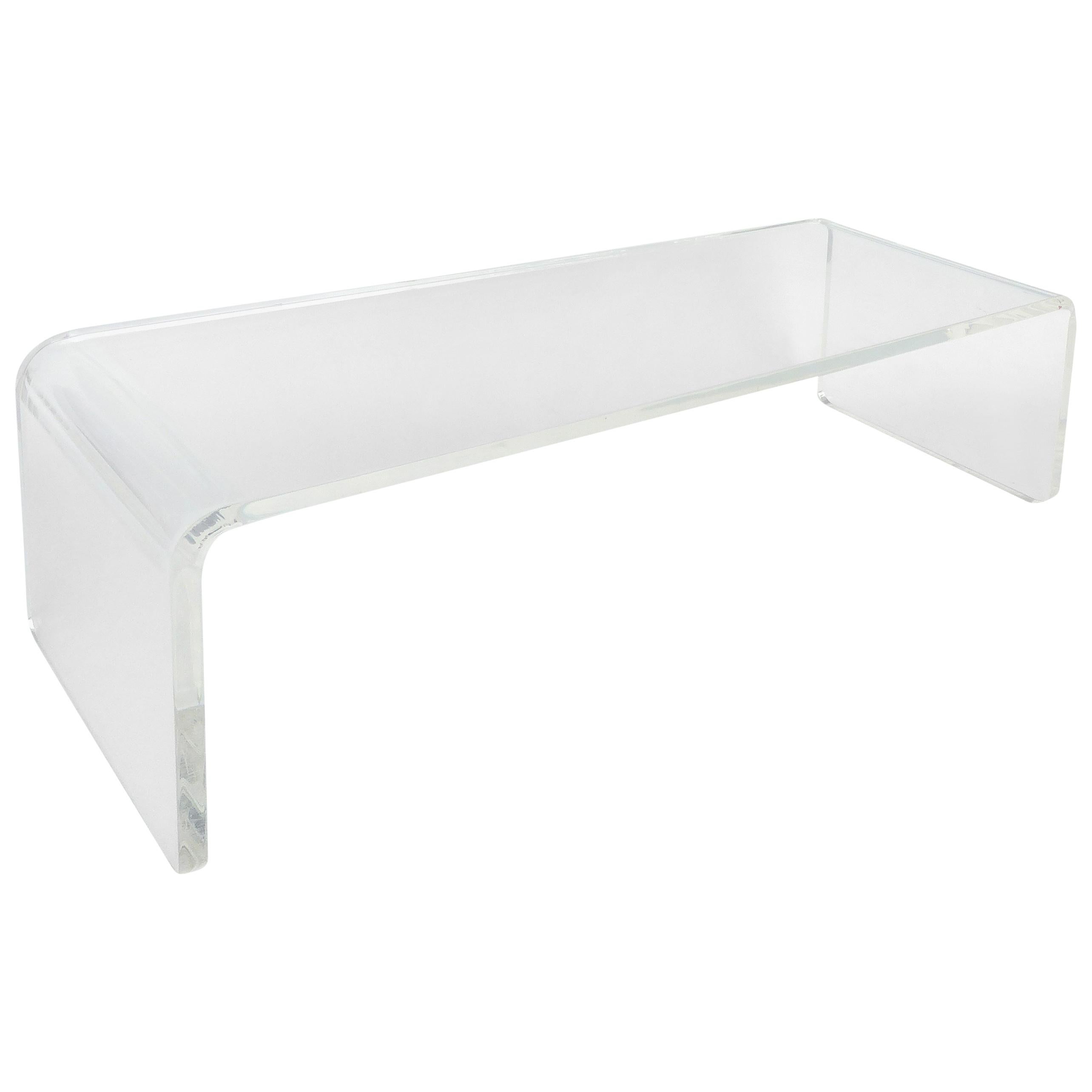 Lucite Waterfall Coffee Table at 1stDibs