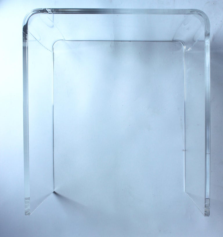 Lucite Waterfall Stool For Sale at 1stDibs
