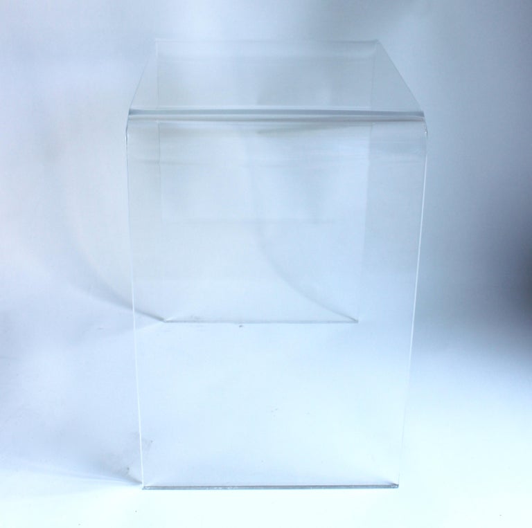 Lucite Waterfall Stool For Sale at 1stDibs