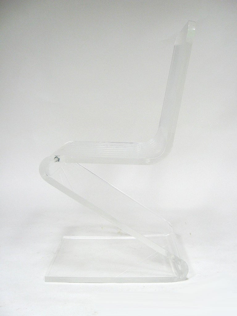 Lucite Z Chair For Sale at 1stDibs