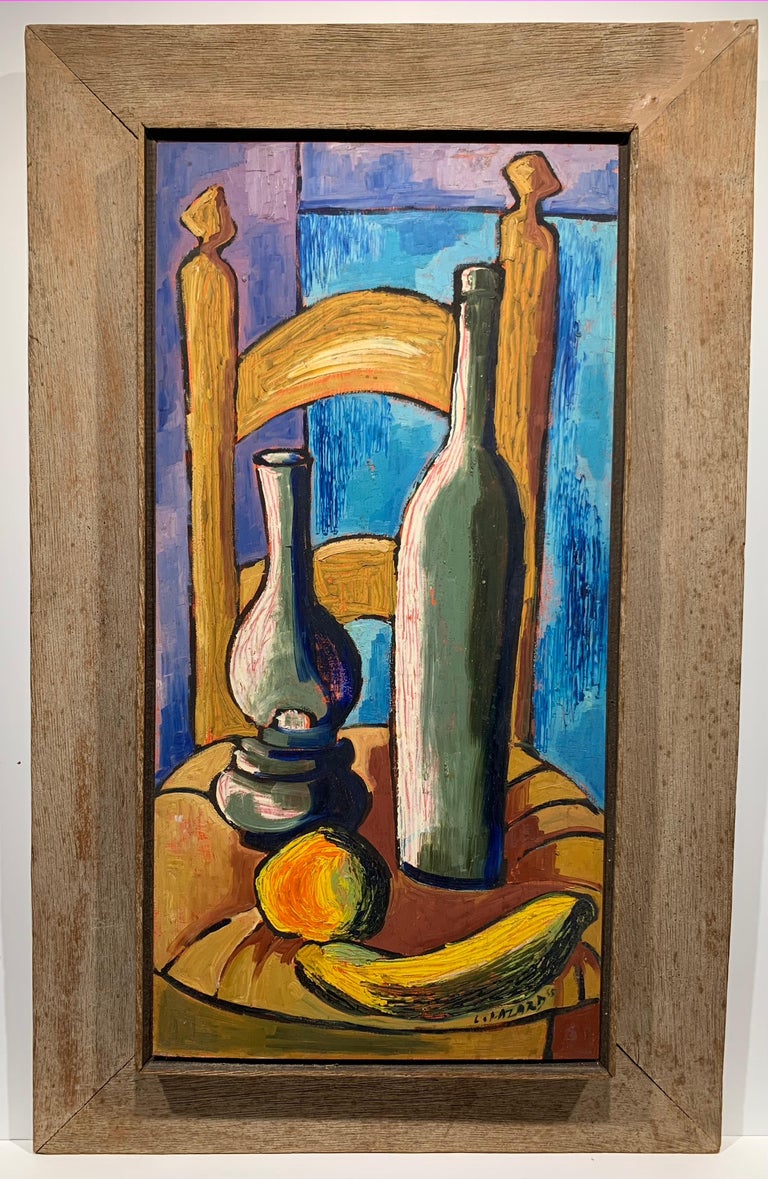 Luckner Lazard - Haitian Still Life with Chair and Fruit (Haiti) at 1stDibs