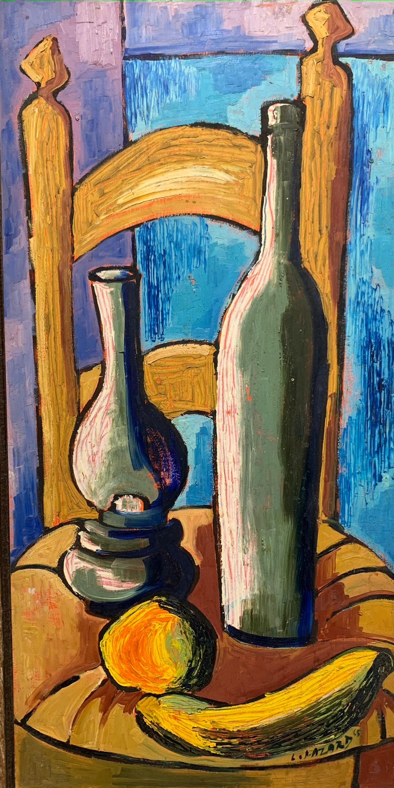 Luckner Lazard - Haitian Still Life with Chair and Fruit (Haiti) at 1stDibs