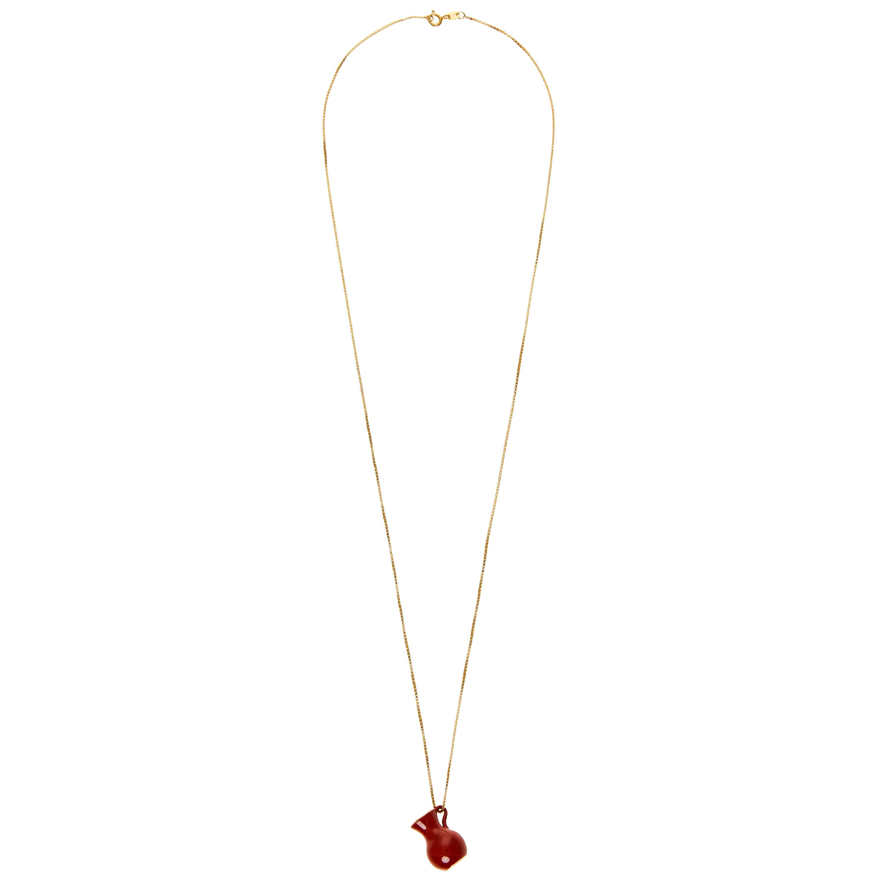 Chain Link Necklace with Gold and Enamel Plates, Early 19th Century For ...