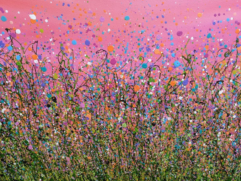 Lucy Moore - Blushing Sky Meadows #2, Original Landscape Painting ...
