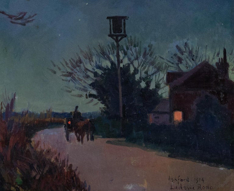 Ludovic-Rodo Pissarro - Calèche sur le chemin d'Ashford le soir by ...