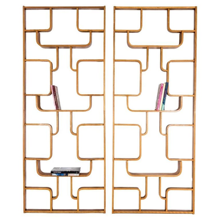 Ludvik Volak for Drevopodnik Holesov, Pair of screens, 1960s at 1stDibs