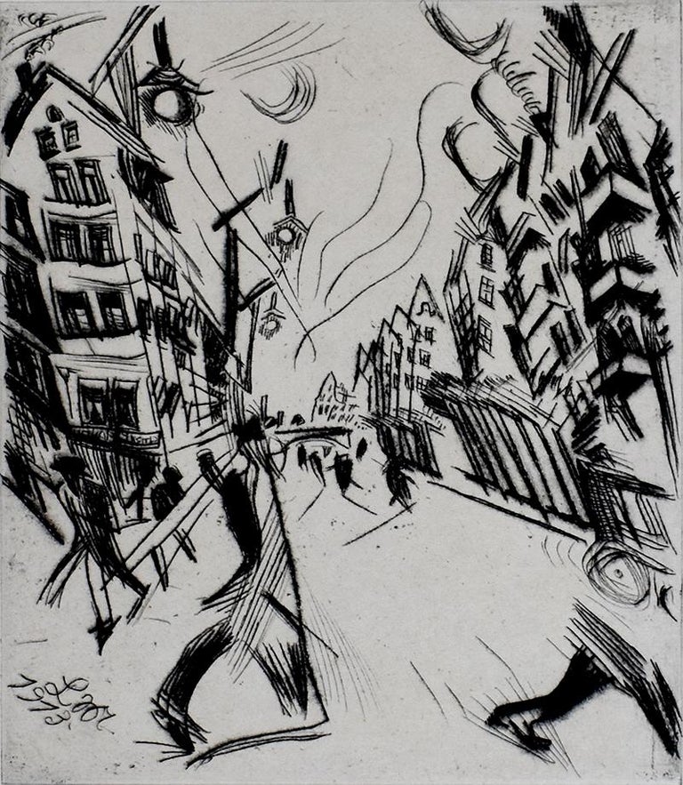 Ludwig Meidner - Street in Wilmersdorf, from: The Creators German ...