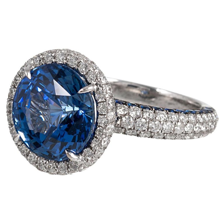Lugano 8.58 Carat Sapphire and Diamond Ring For Sale at 1stDibs | 2 ...