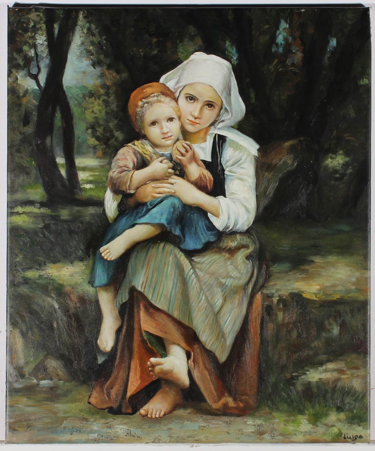 Luiga After William Bouguereau (1825–1905)- Oil, Breton Brother And ...