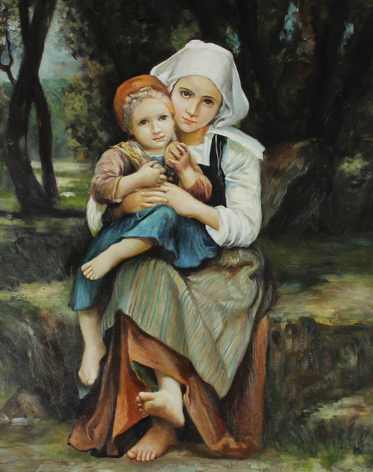 Luiga After William Bouguereau (1825–1905)- Oil, Breton Brother And ...