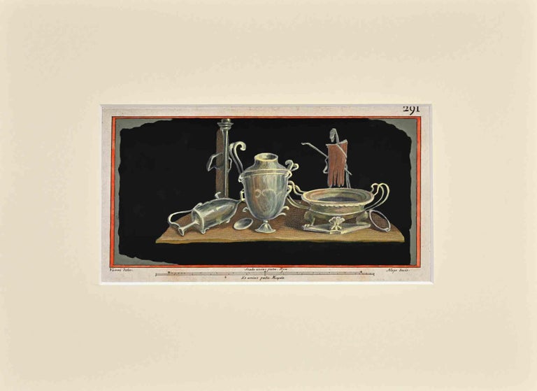 Luigi Aloja - Pompeian Life Style - Etching by Luigi Aloja - 18th ...