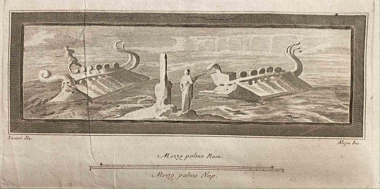 Luigi Aloja - Roman Seascape - Etching by Luigi Aloja - 18th Century ...