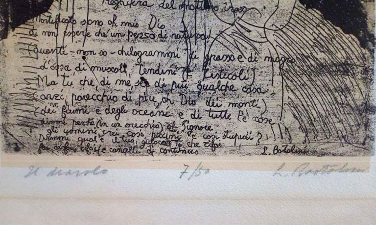 Luigi Bartolini - Il Diavolo (The Devil) - Etching by Luigi Bartolini ...