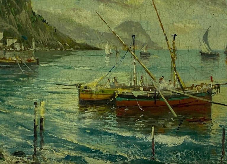 Luigi Basile - MARINE - Posillipo School - Italian Landscape Oil on ...