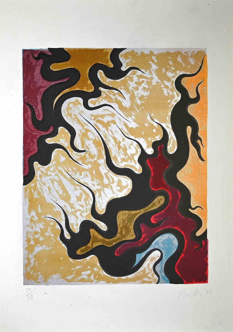 Luigi Boille - Composition - Screen Print by Luigi Boille - 1971 For ...