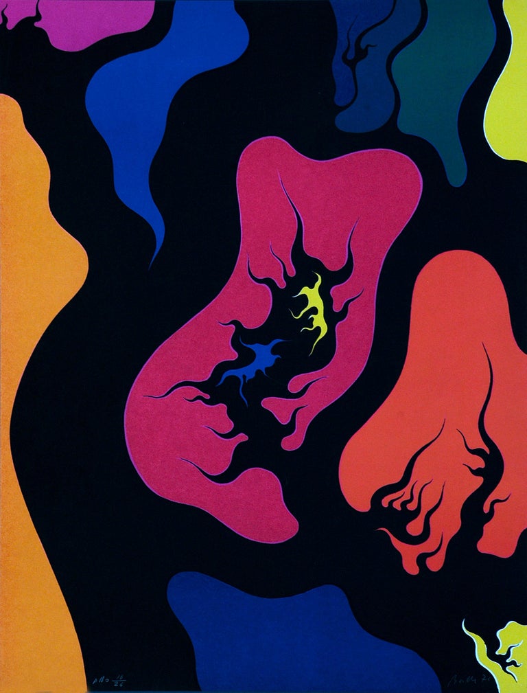 Luigi Boille - Red Hell - Lithograph by Luigi Boille - 1971 For Sale at ...