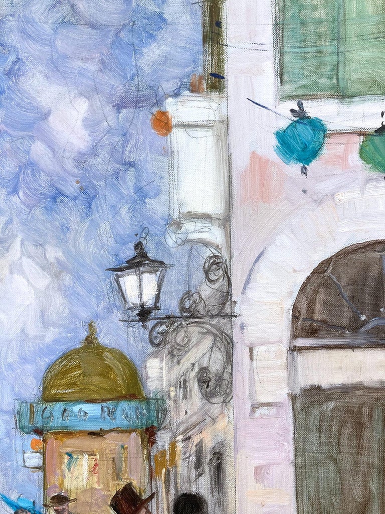 Luigi Cagliani - "Venetian Masquerade" Romantic Impressionist Oil ...