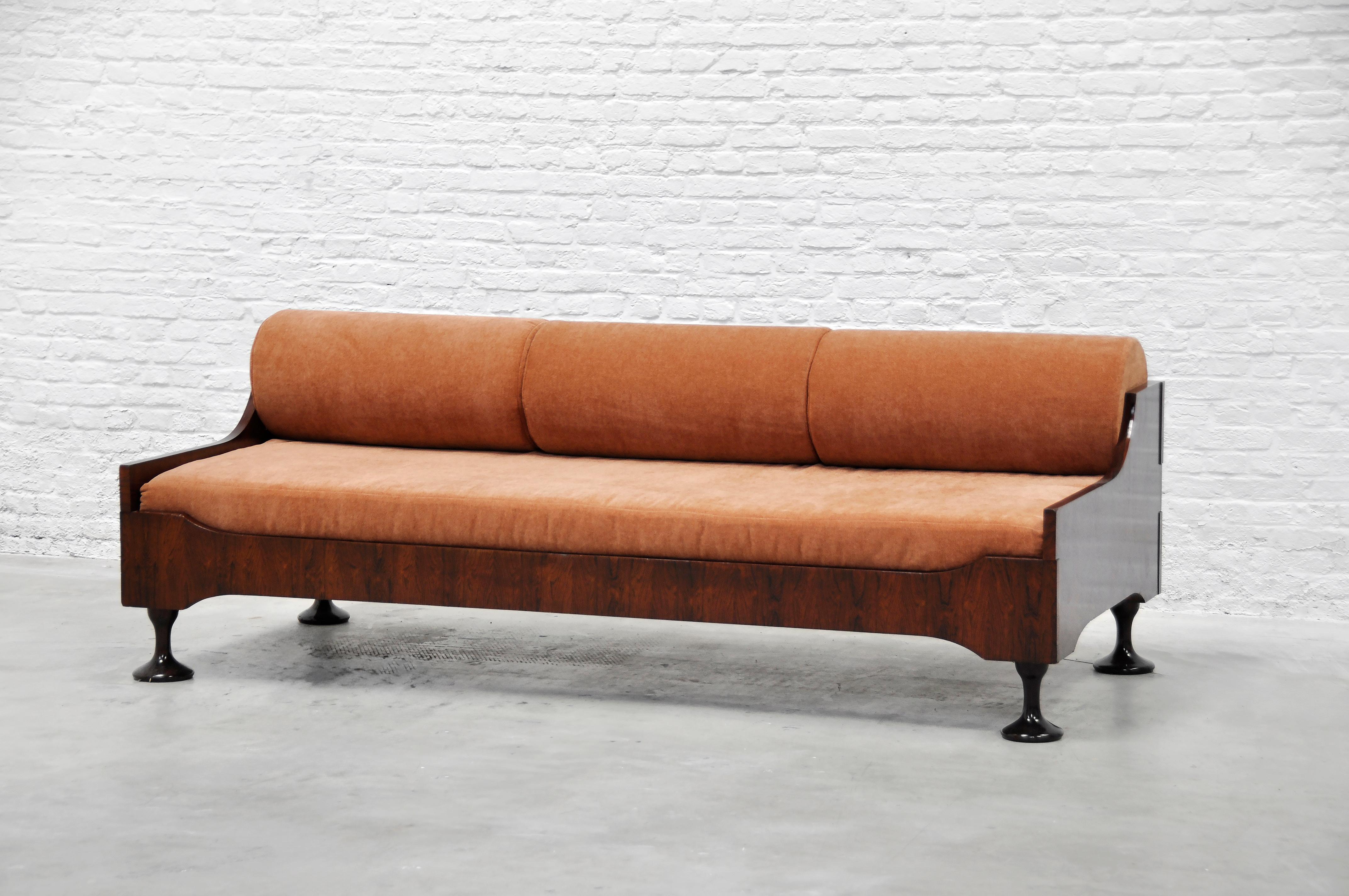 Luigi Massoni Sofa With Sculptural Legs, Italy, 1959 at 1stDibs