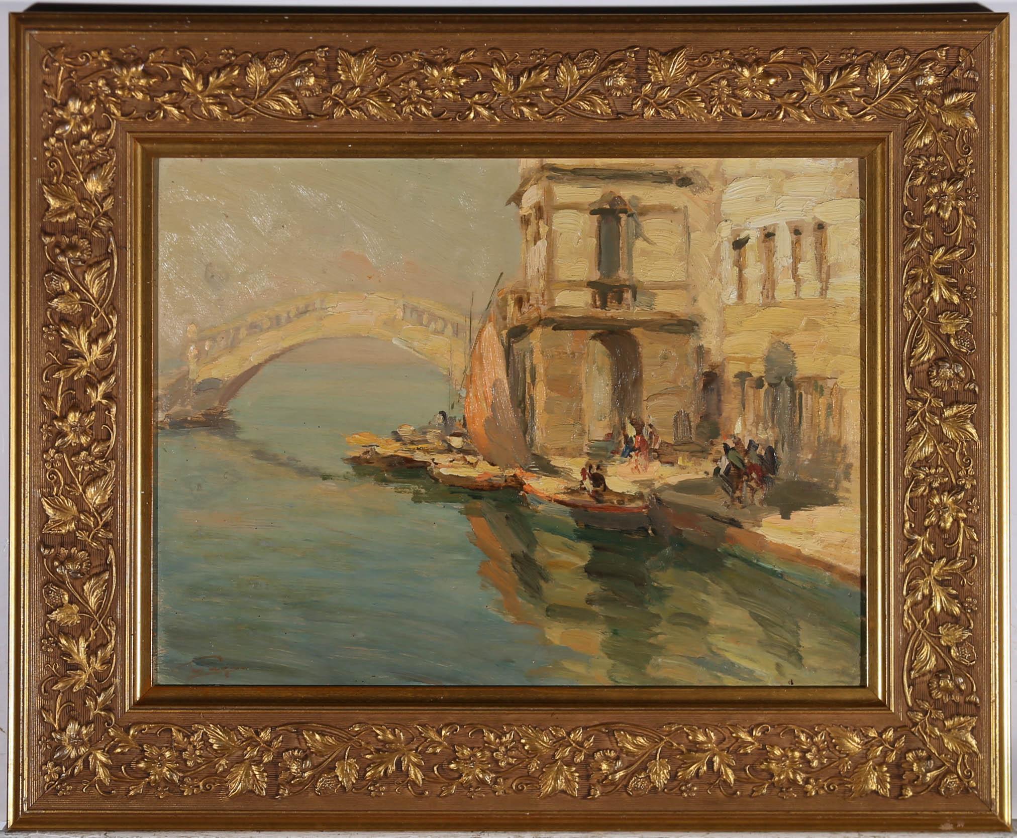 Luigi Pagan - Luigi Pagan (1907-1980) - Early 20th Century Oil, Golden ...