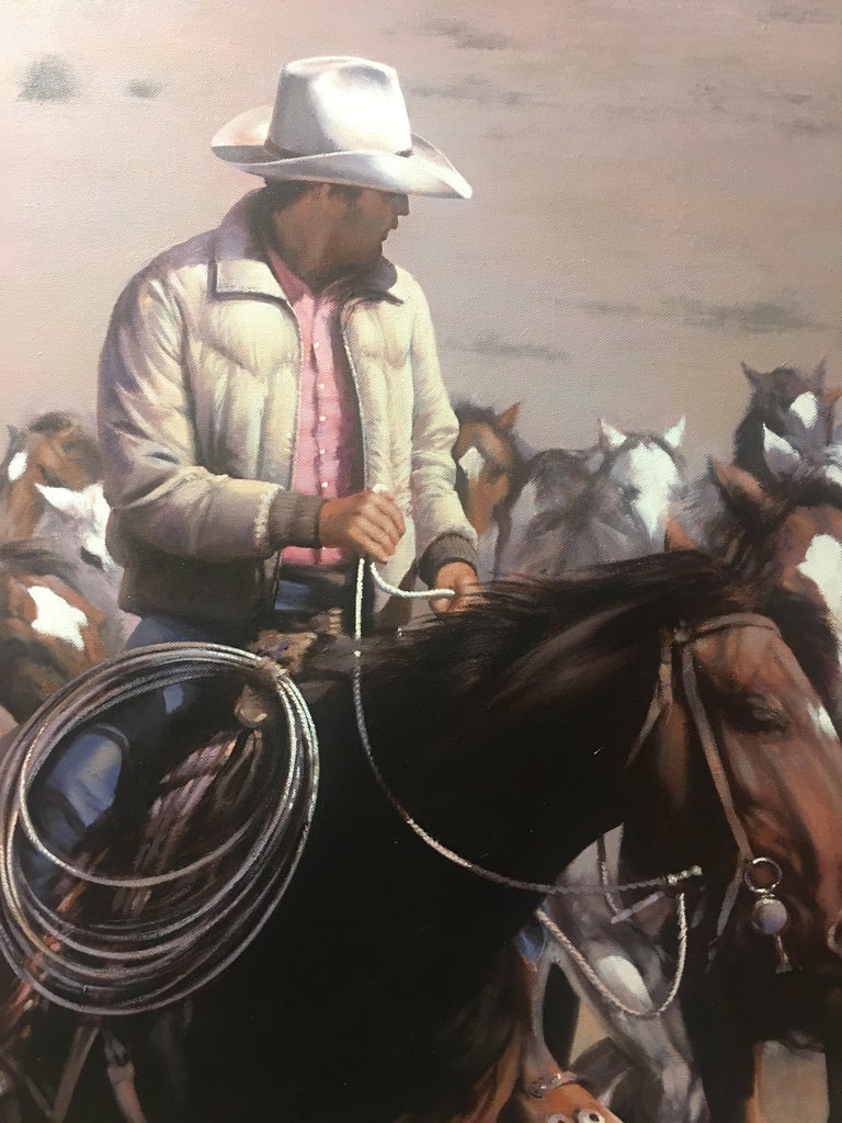 Luigi Rocca - La Roseta Ranch by Italian Painter Luigi Rocca at 1stDibs