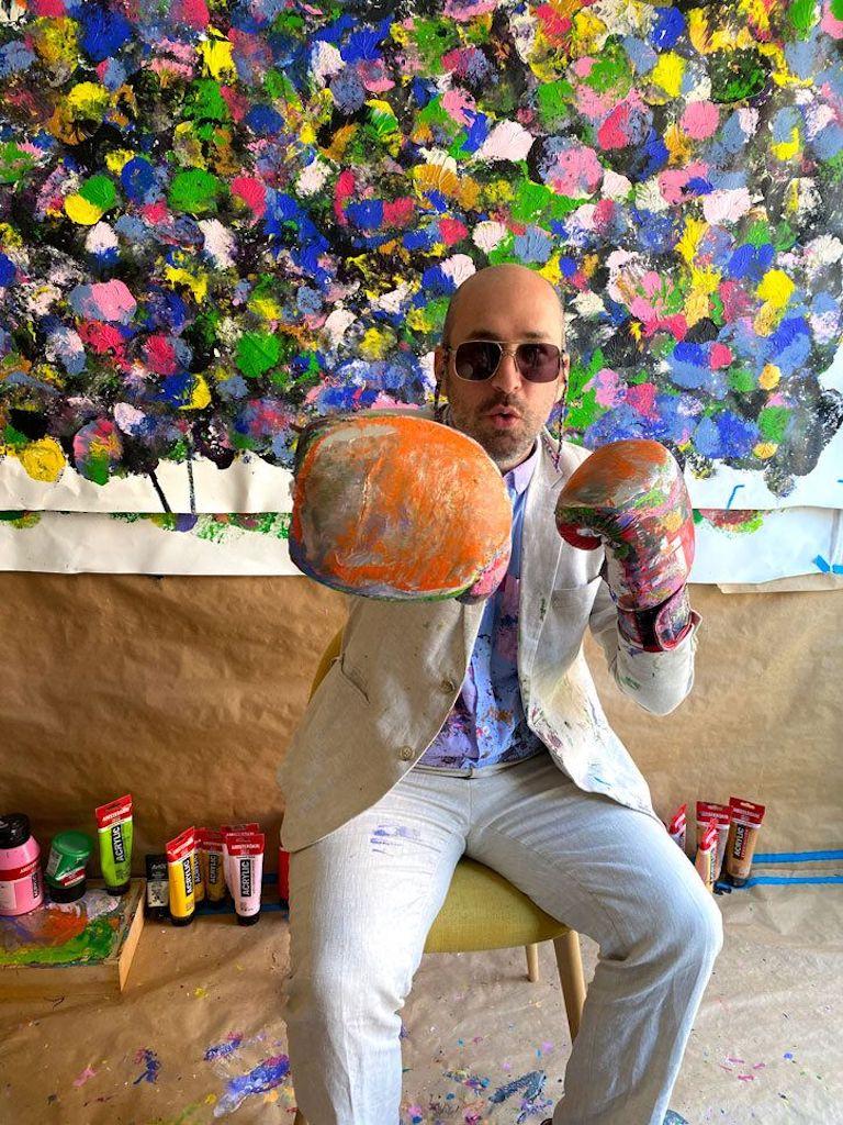 Luigi Rodriguez - Wildflower Nº 12 flowers canvas colors boxing Luigi Rodríguez action pink red ...