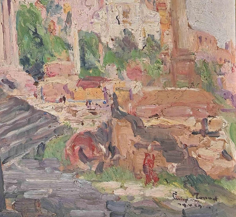 Luigi Tarra - View of the Forum Romanum - Painting by Luigi Tarra ...