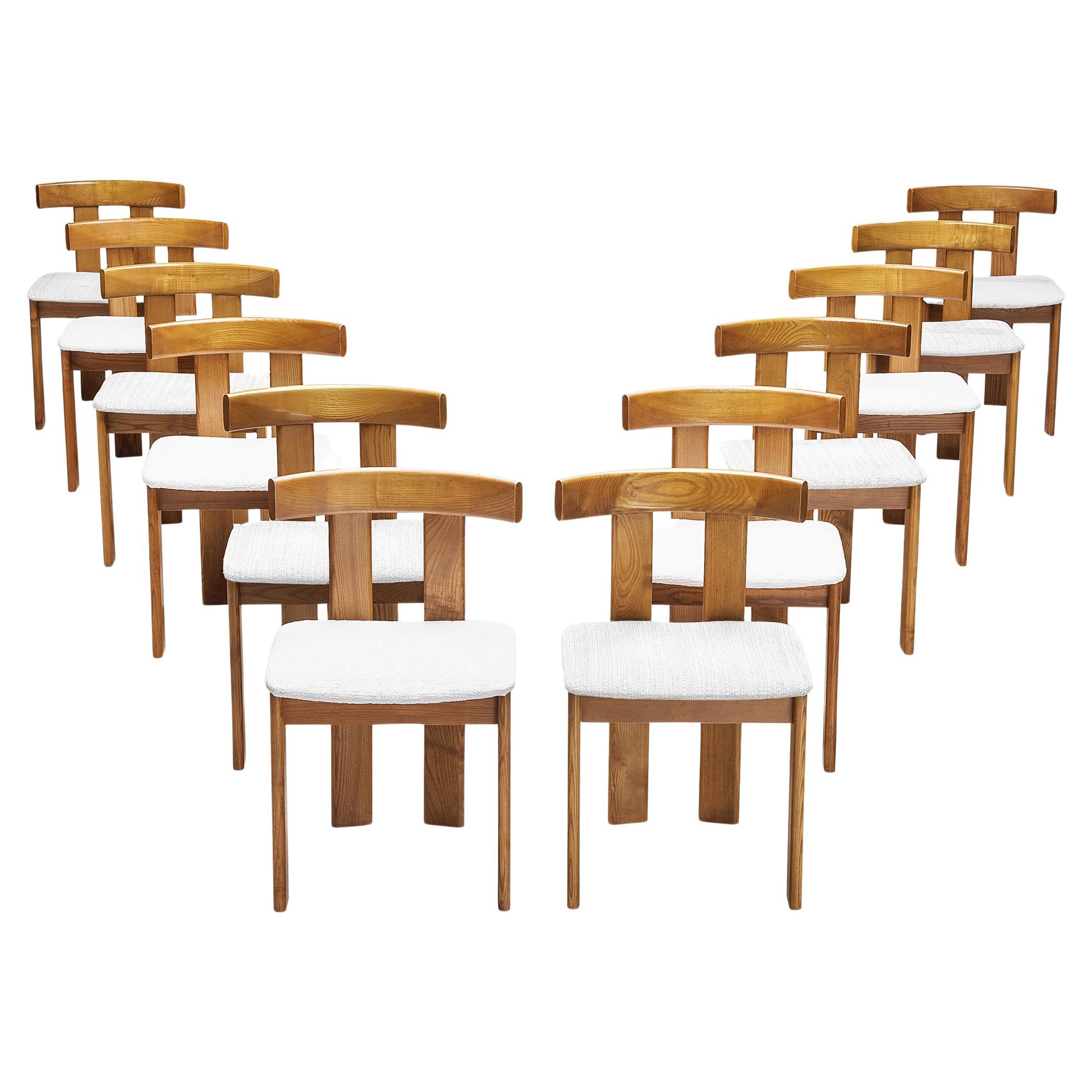 Luigi Vaghi for Former Set of Twelve Dining Chairs in Ash For Sale at ...