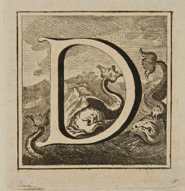 Luigi Vanvitelli - Letter of the Alphabet D - Etching by Luigi ...
