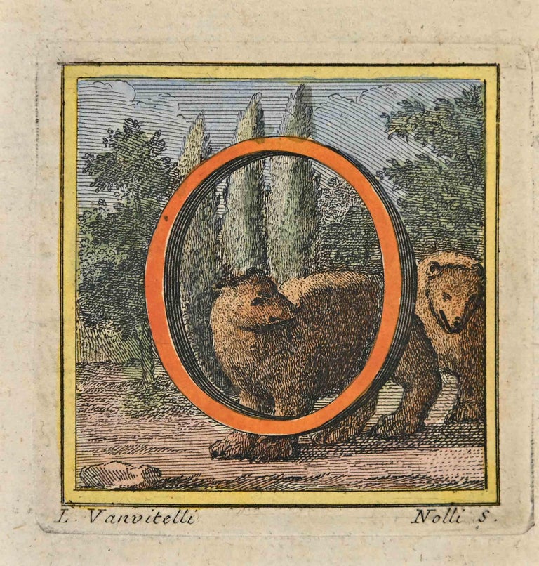 Luigi Vanvitelli - Letter of the Alphabet O - Etching by Luigi ...