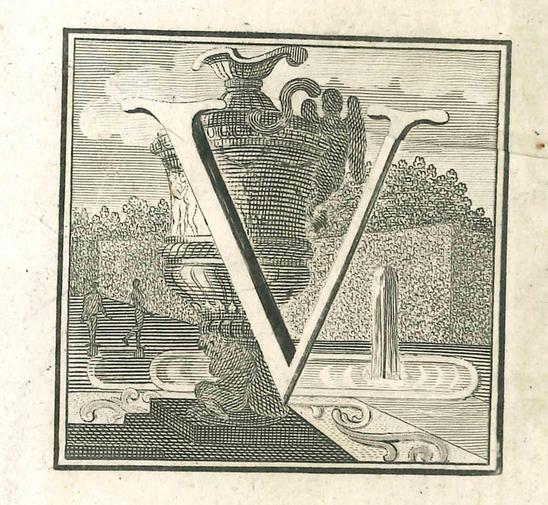 Luigi Vanvitelli - Letter of the Alphabet V - Etching by Luigi ...